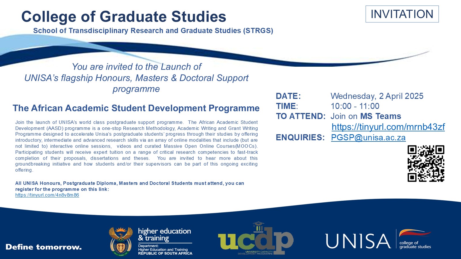 Launch: African Academic Student Development Programme